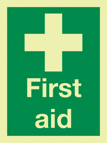 IMO Sign & Text First Aid | Eerste Hulp (Sticker)